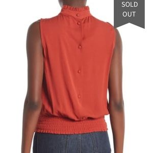 Frame Denim | Tops | Frame Ruffled Mock Neck Sleeveless Blouse | Poshmark